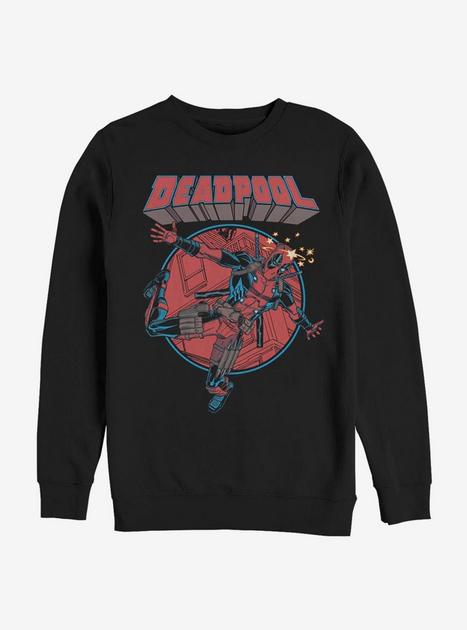Marvel Deadpool Falling Dead Sweatshirt - BLACK | BoxLunch