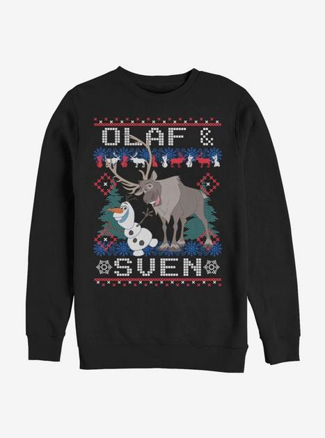 Disney Frozen Olaf And Sven Sweatshirt - BLACK | BoxLunch