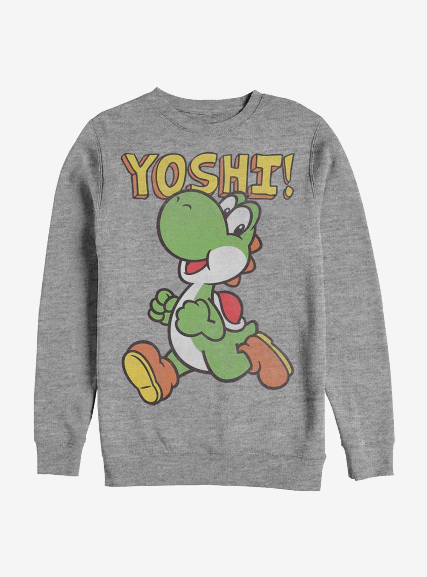 Nintendo Super Mario It's Yoshi Sweatshirt - GREY | BoxLunch