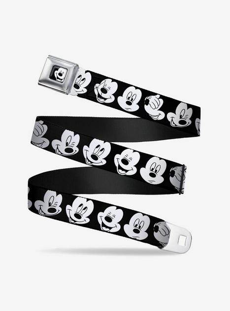 Disney Mickey Mouse Expressions Close Up Seatbelt Belt | Hot Topic