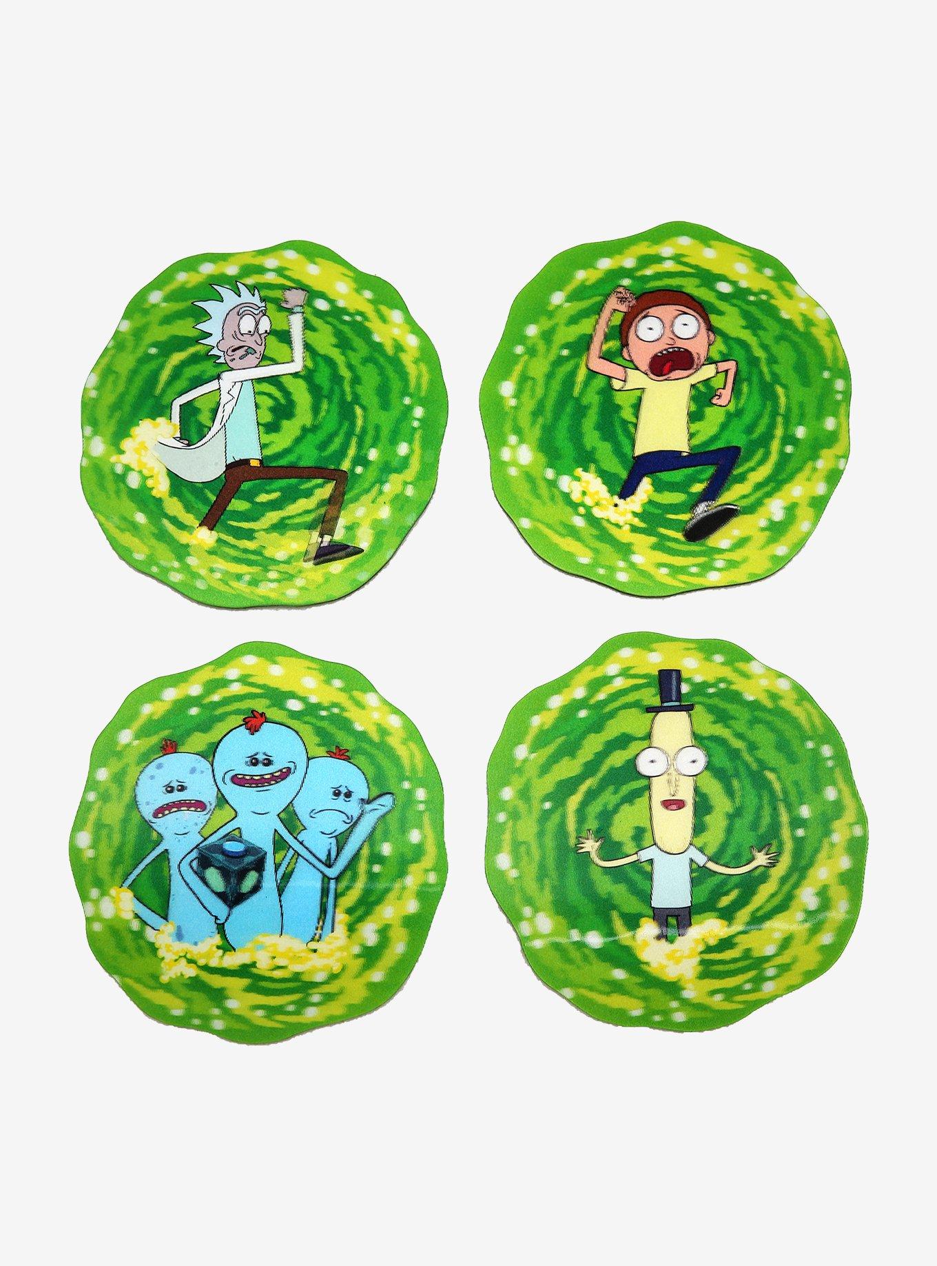 Rick And Morty Lenticular Portal Coaster Set | Hot Topic