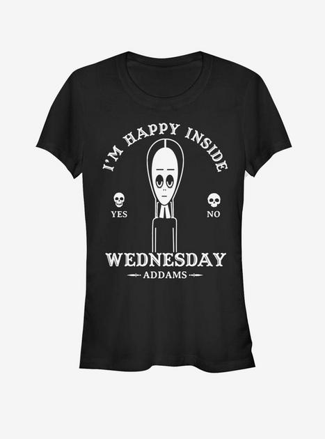 The Addams Family Wednesday Macabe Girls T-Shirt - BLACK | Hot Topic