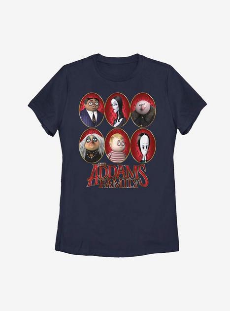 The Addams Family Family Portraits Womens T-Shirt - BLUE | BoxLunch