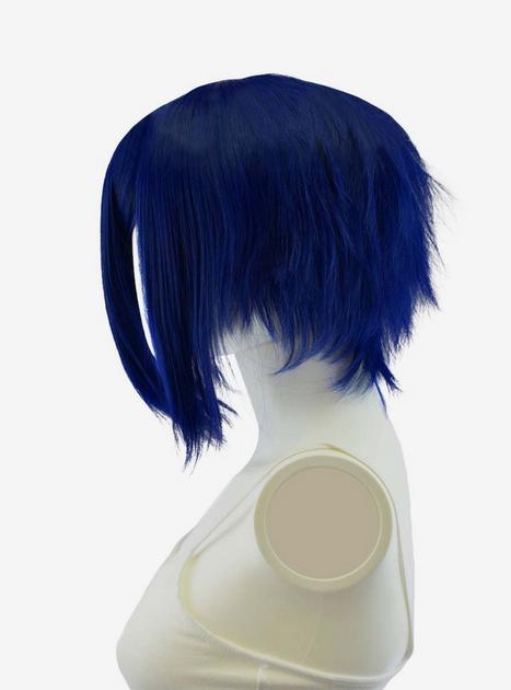 Epic Cosplay Aphrodite Blue Black Fusion Long Bang Layered Short Wig ...