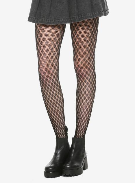Plaid Fishnet Tights | Hot Topic