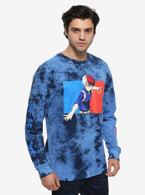 My Hero Academia Shoto Todoroki Tie-Dye Long-Sleeve T-Shirt | Hot Topic