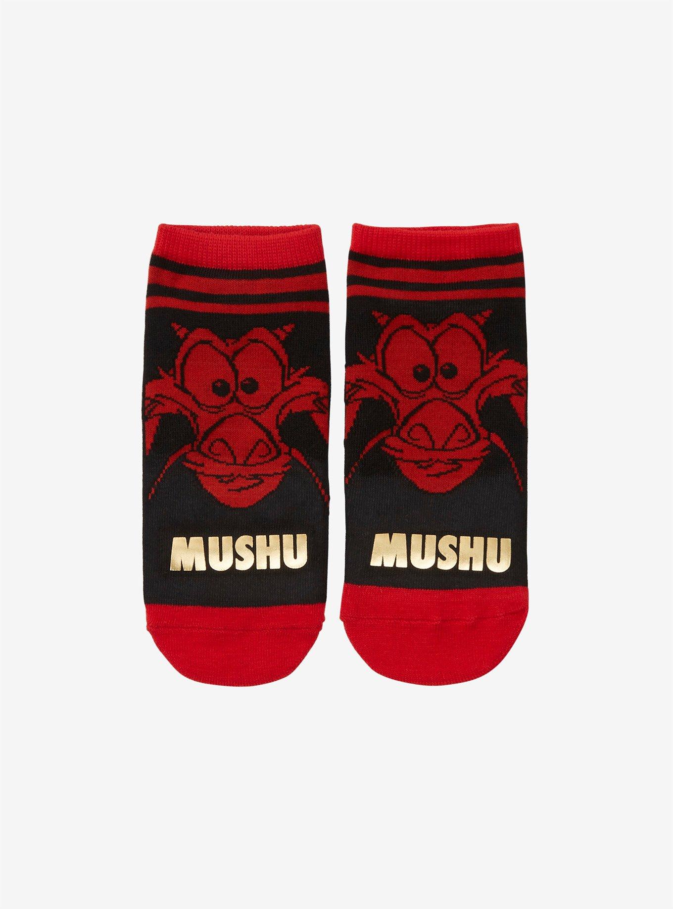 Disney Mulan Mushu Gold Foil No-Show | Hot Topic