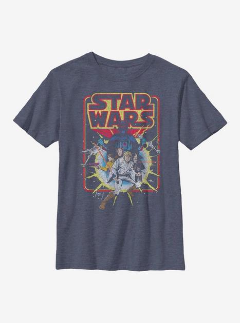 Star Wars Old School Comic Youth T-Shirt - BLUE | BoxLunch