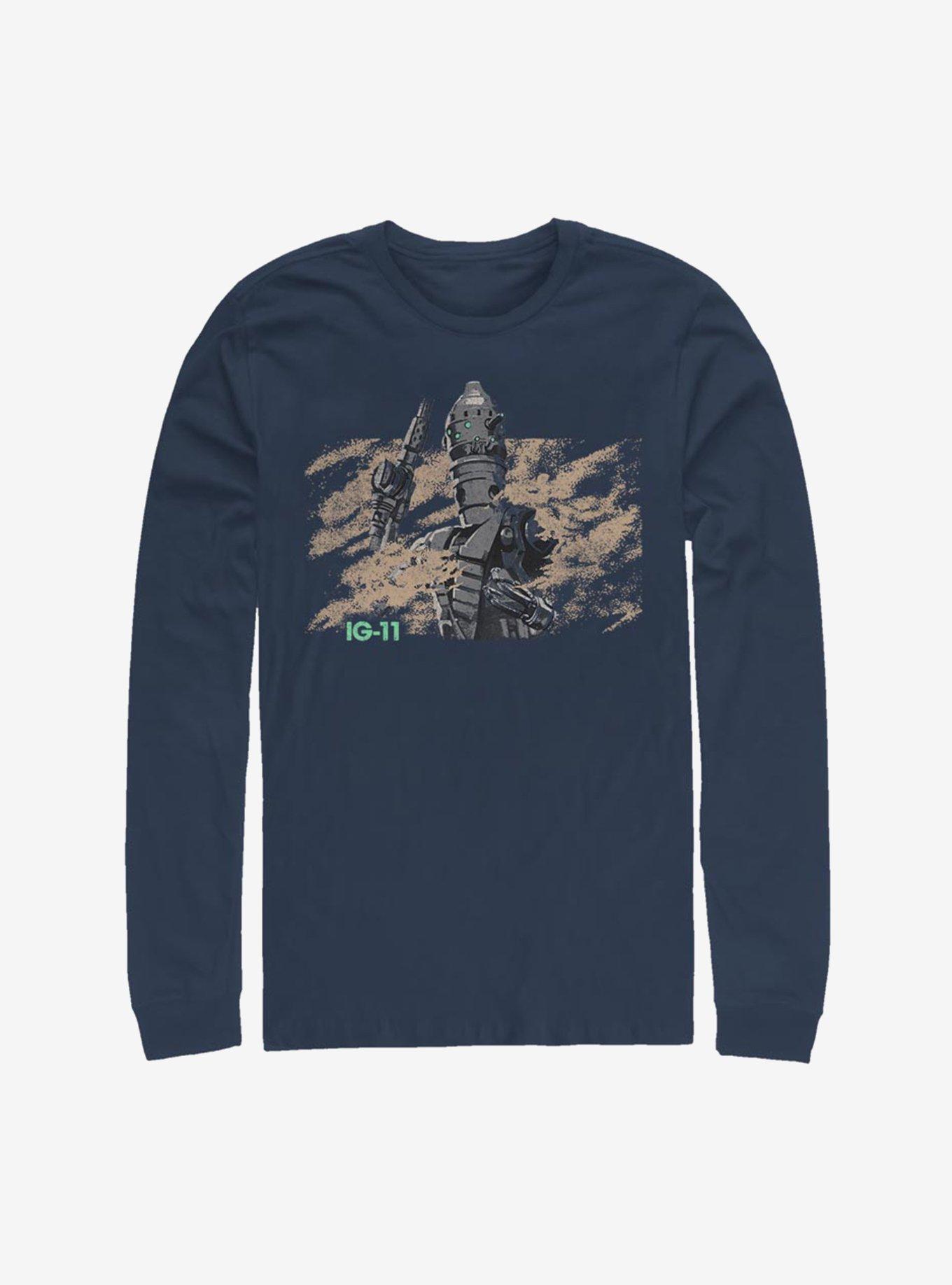 Star Wars The Mandalorian IG-11 Droid Long-Sleeve T-Shirt - BLUE | BoxLunch