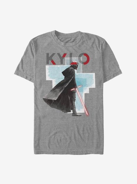 Star Wars Episode IX The Rise Of Skywalker Kylo Red Mask T-Shirt - GREY ...