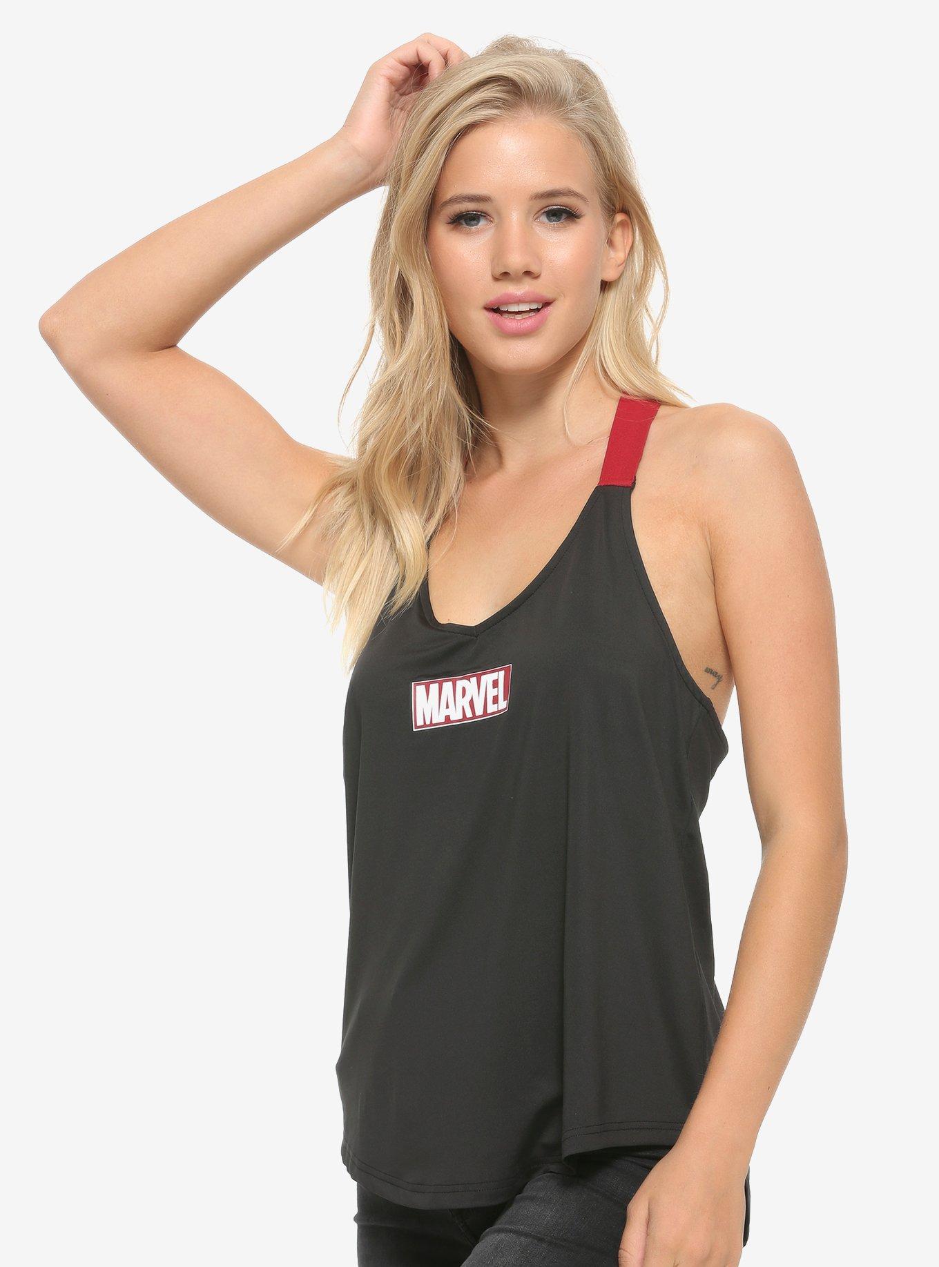 Marvel Logo Women's Active Tank Top - BoxLunch Exclusive | BoxLunch