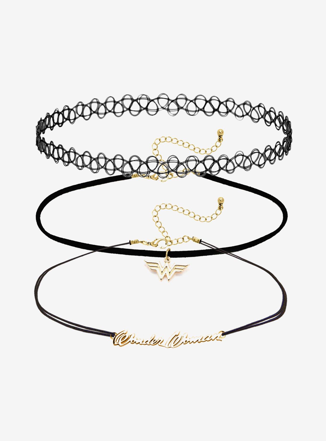 Dc Comics Wonder Woman Logo Choker Set Hot Topic