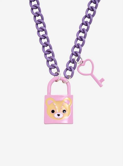 Teddy Bear Padlock Necklace | Hot Topic