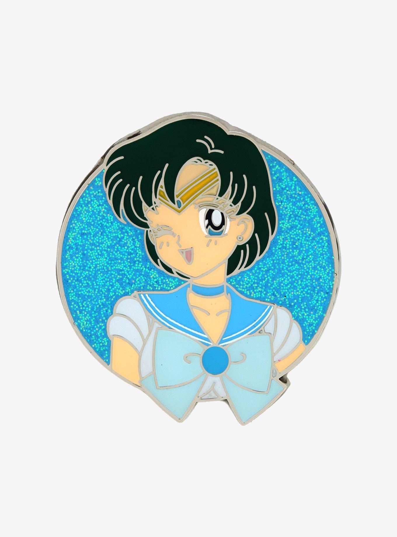 Sailor Moon Sailor Mercury Glitter Enamel Pin | Hot Topic