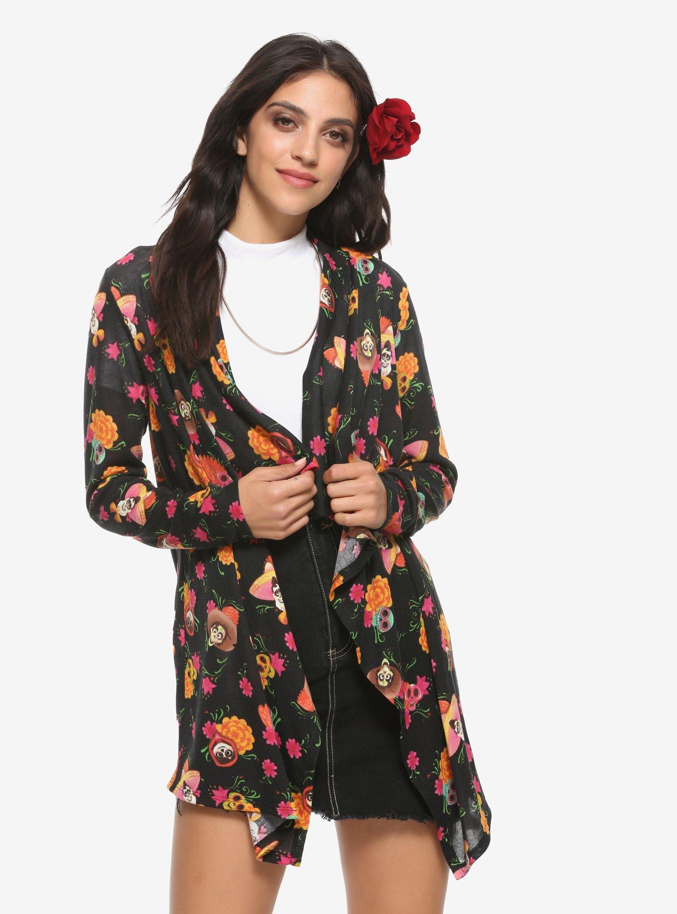 Disney Pixar Coco Floral Girls Flyaway Cardigan | Hot Topic