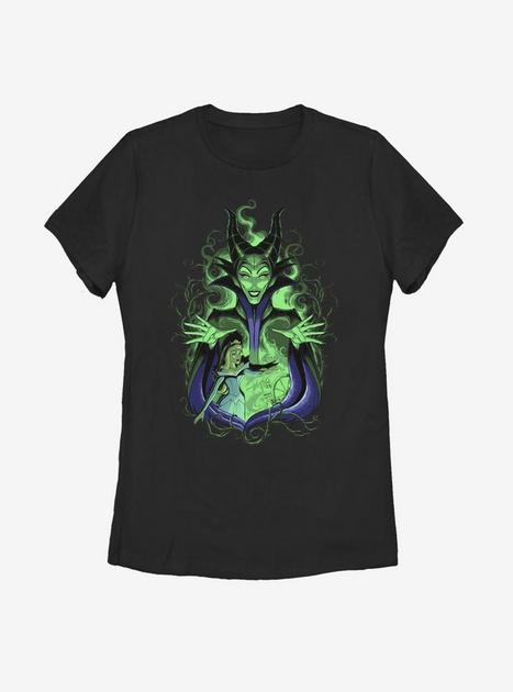 Disney Sleeping Beauty Maleficent Touch The Spindle Womens T-Shirt ...