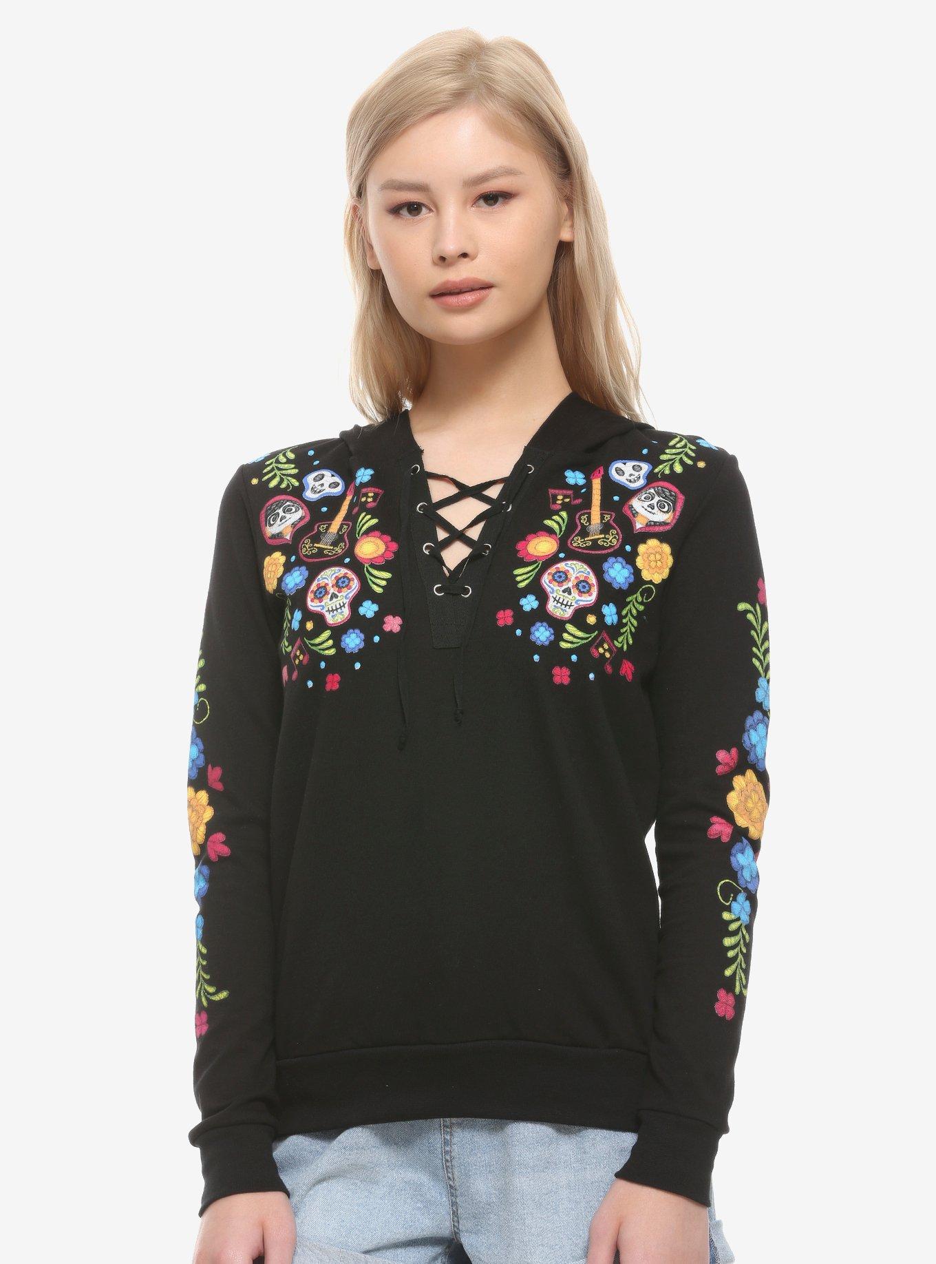 Disney Pixar Coco Lace-Up Girls Hoodie | Hot Topic