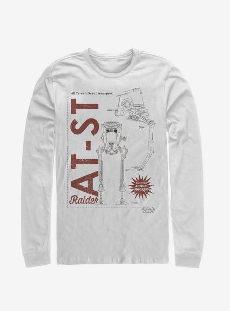 Star Wars The Mandalorian AT-ST Raider Long-Sleeve T-Shirt - WHITE ...