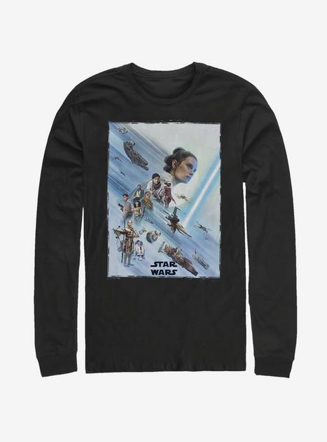 Star Wars Episode IX The Rise Of Skywalker Rey Poster Long-Sleeve T ...