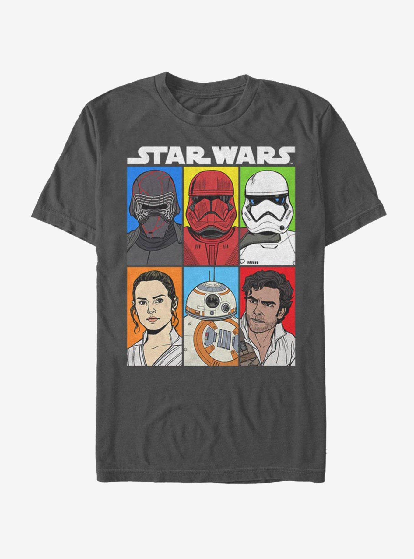 Star Wars Episode IX The Rise Of Skywalker Friend of Foe T-Shirt - GREY ...