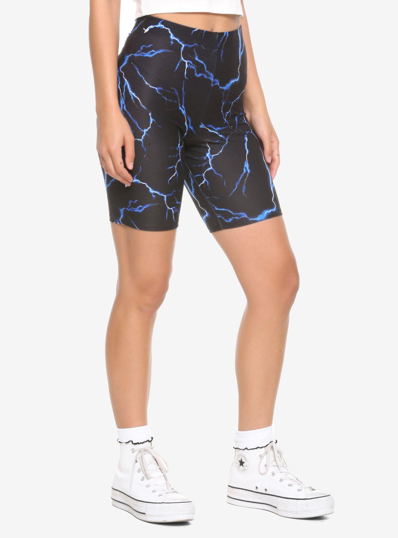 Blue Lightning Girls Bike Shorts | Hot Topic