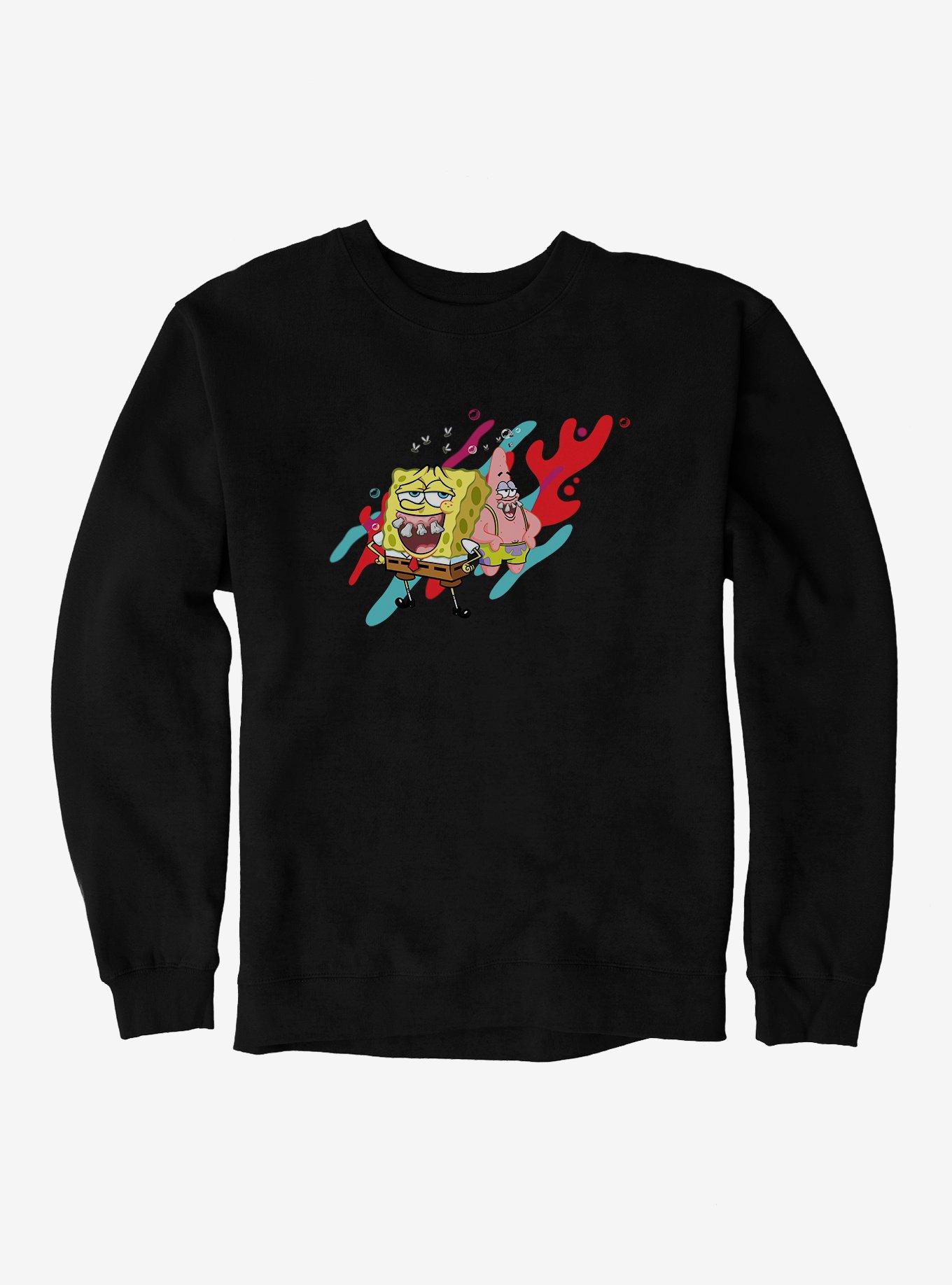 SpongeBob SquarePants Fake Teeth SpongeBob Patrick Coral Sweatshirt ...