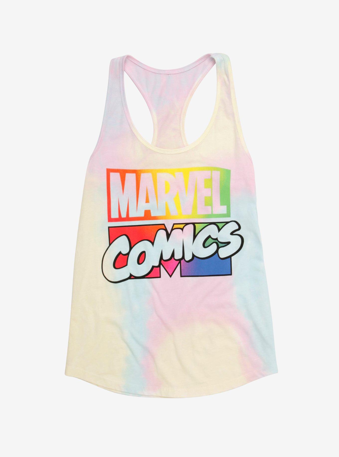 Marvel Comics Rainbow Logo Girls Tank Top Plus Size | Hot Topic