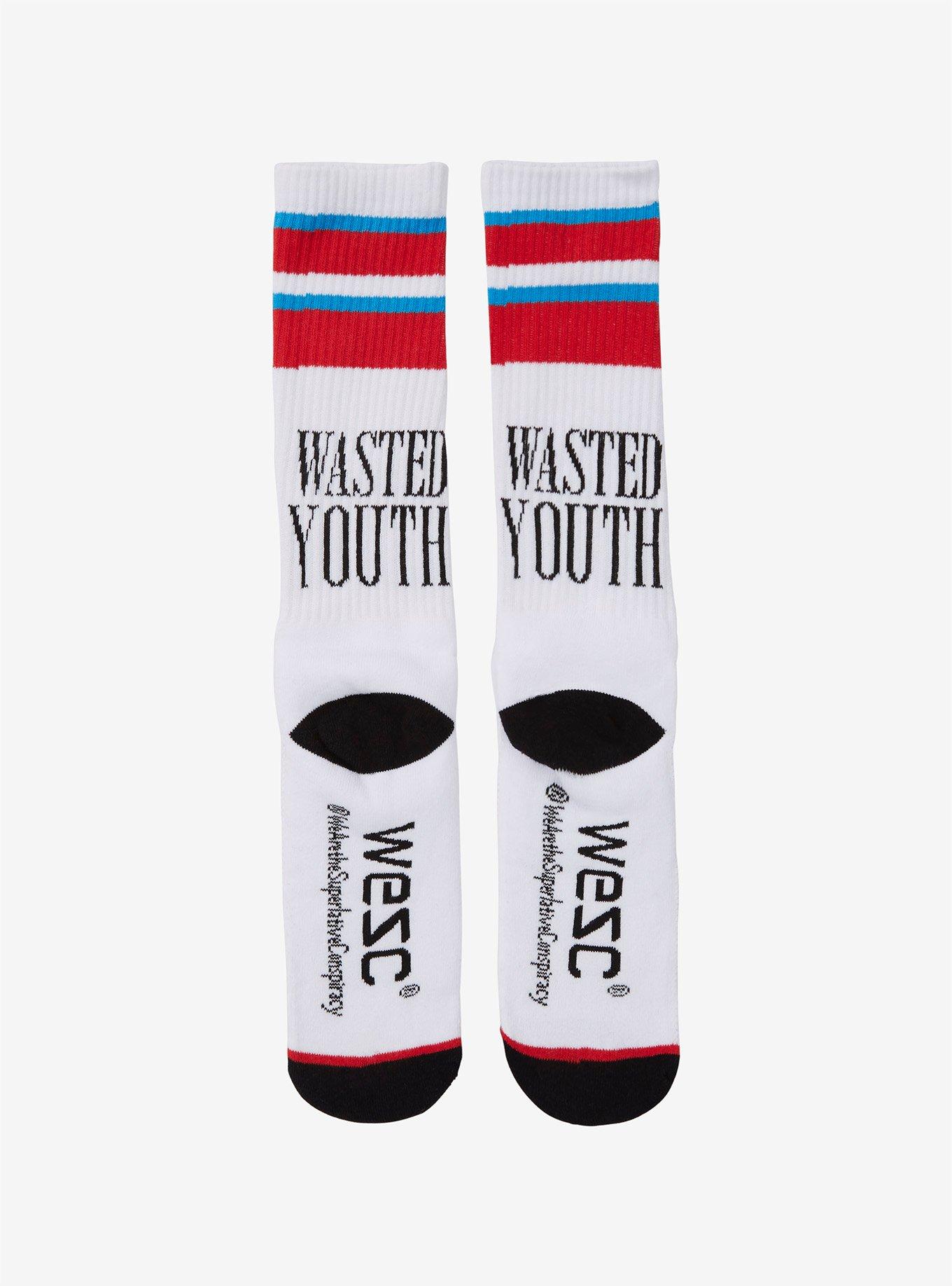 WeSC Wasted Youth Crew Socks | Hot Topic