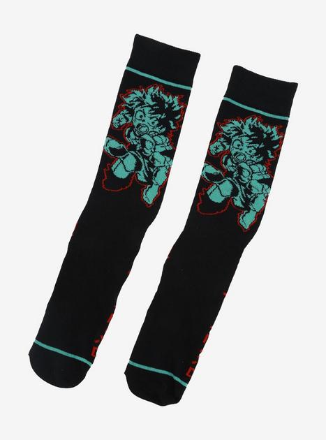 My Hero Academia Deku Teal Crew Socks | Hot Topic