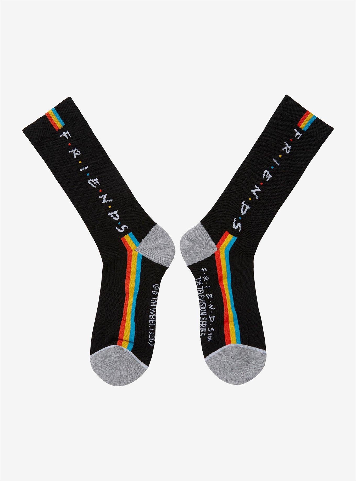 Friends Logo Striped Crew Socks | Hot Topic
