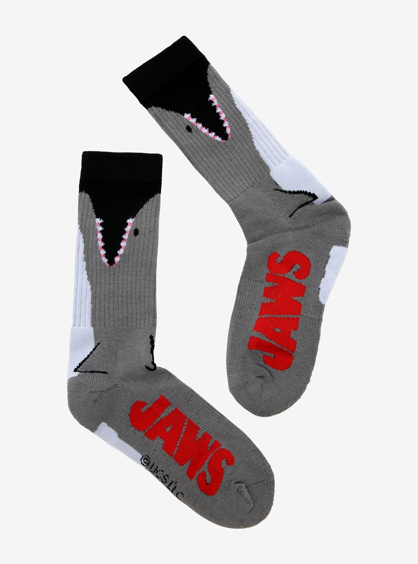Jaws Bruce Shark Biting Crew Socks | Hot Topic