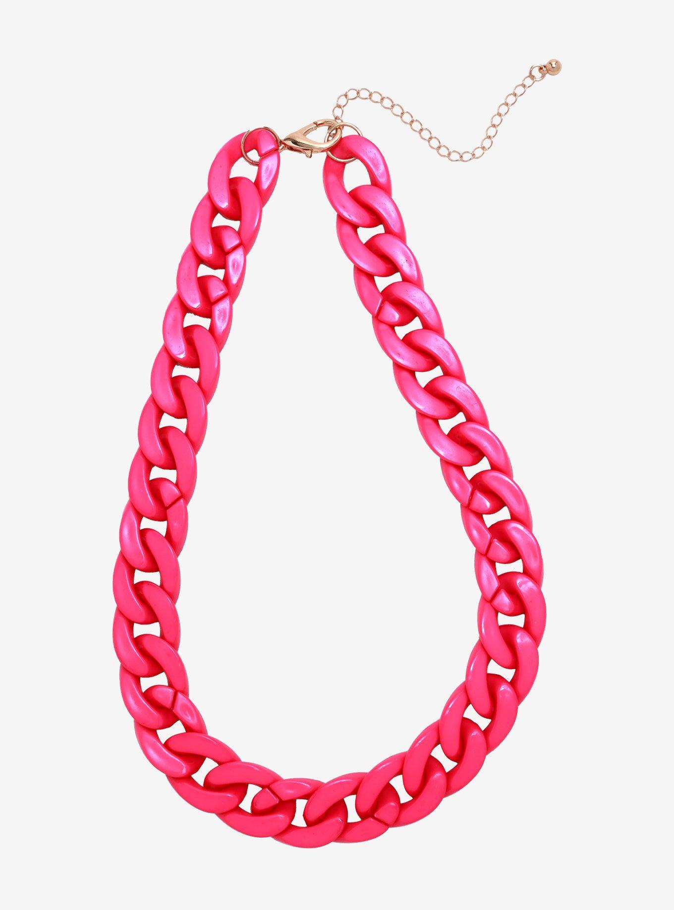 Pink Chain Necklace | Hot Topic