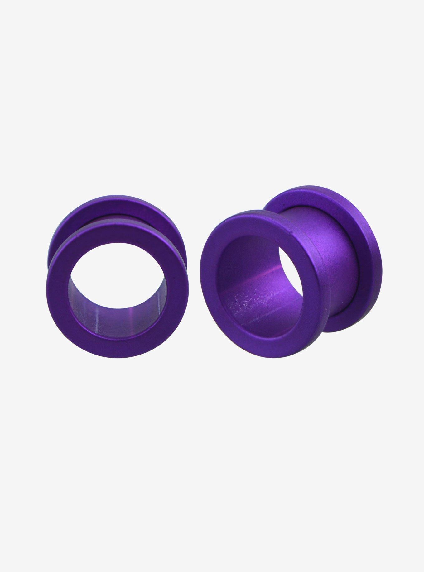 Steel Matte Purple Spool Plug 2 Pack | Hot Topic