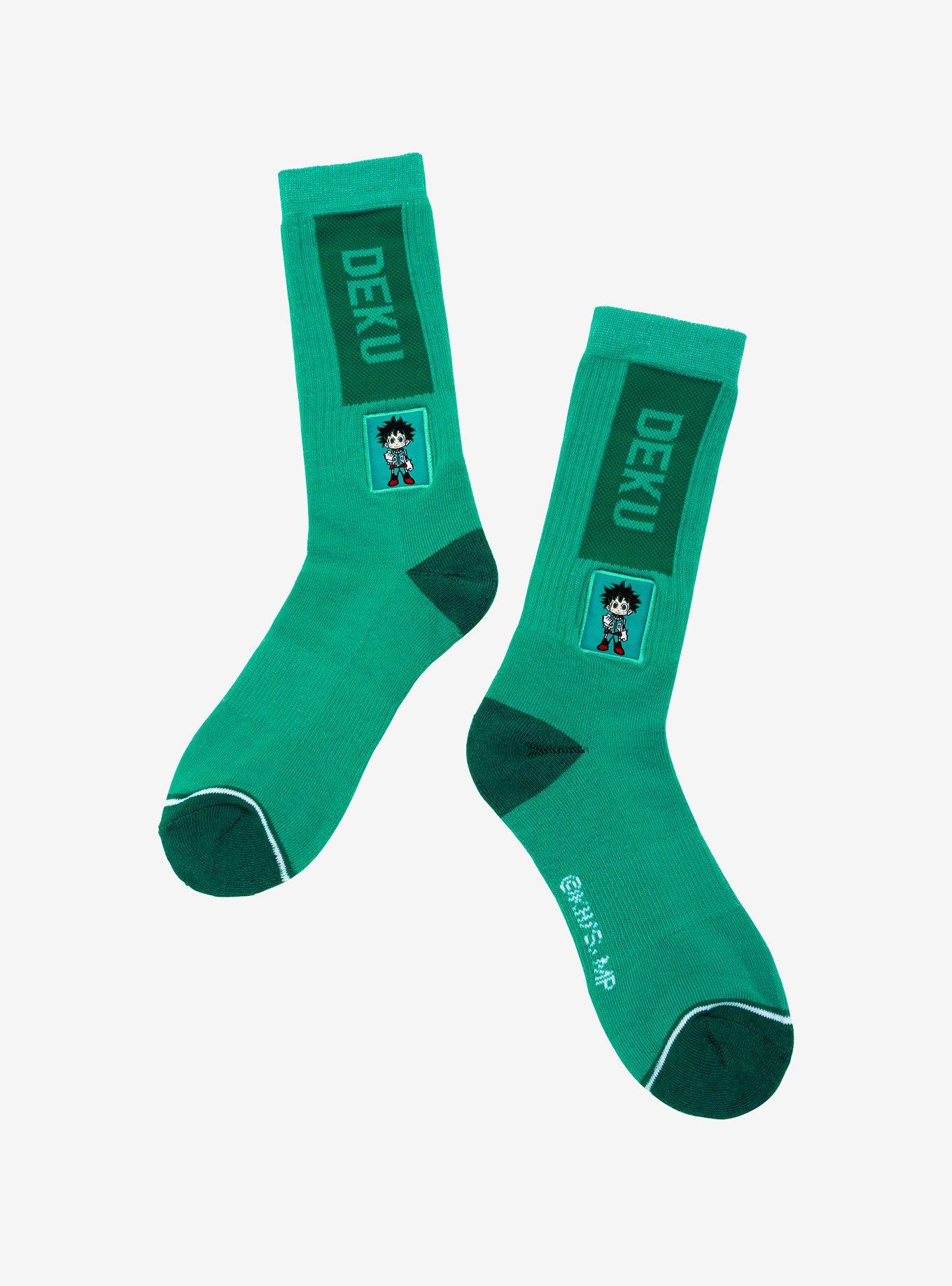 My Hero Academia Deku Patch Crew Socks - BoxLunch Exclusive | BoxLunch