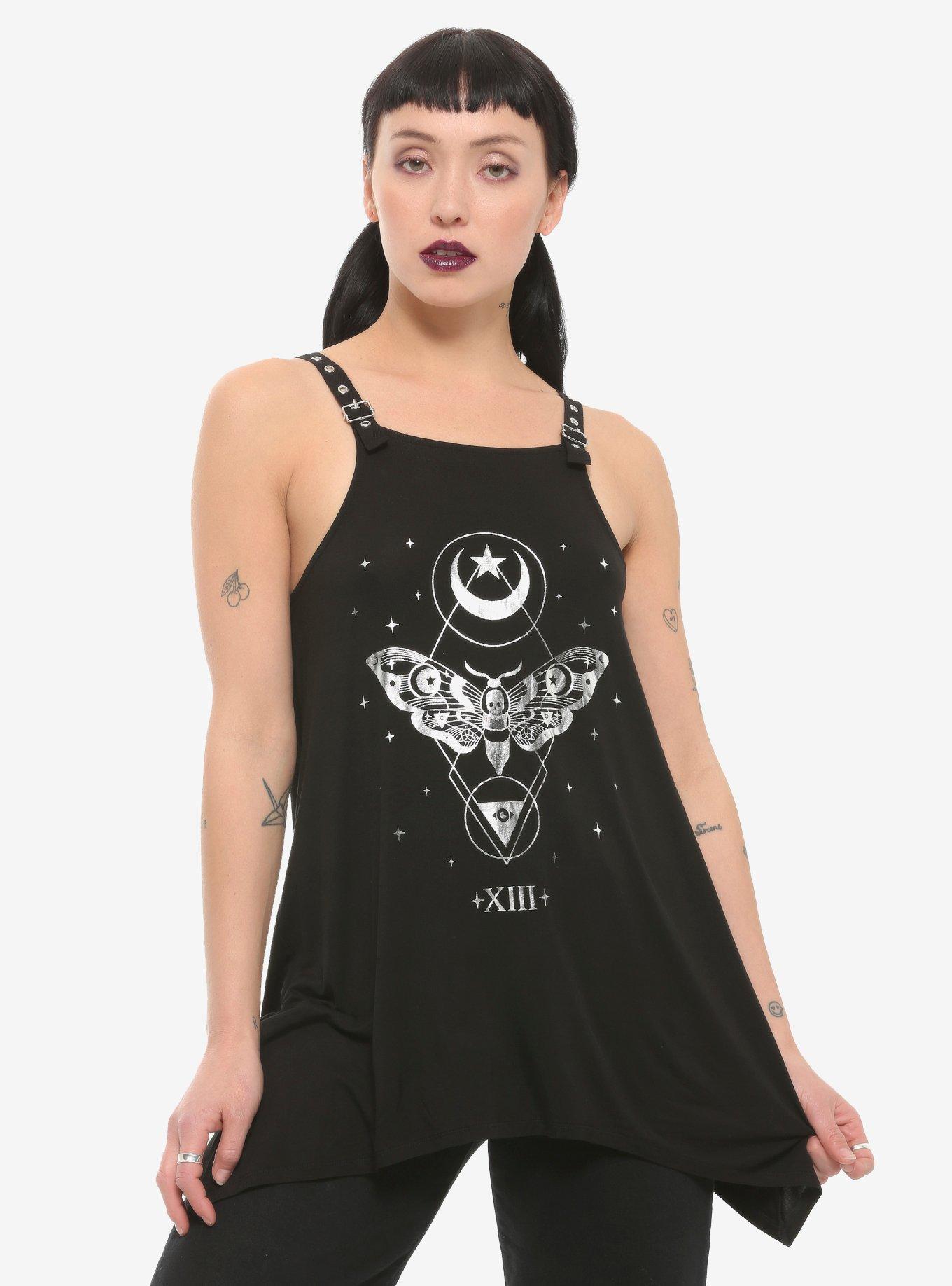 Death Moth Buckle Strap Shark Bite Girls Tank Top | Hot Topic