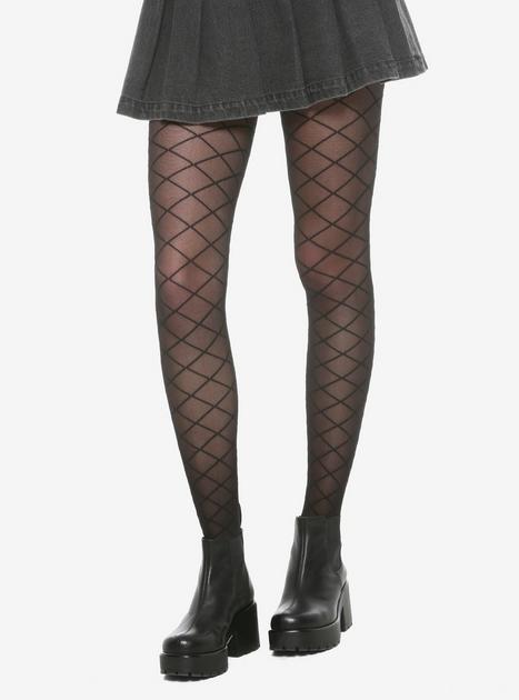 Black Faux Fishnet Tights | Hot Topic