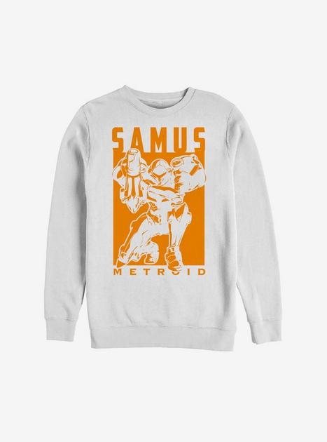 Nintendo Metroid Samus Sweatshirt - WHITE | BoxLunch