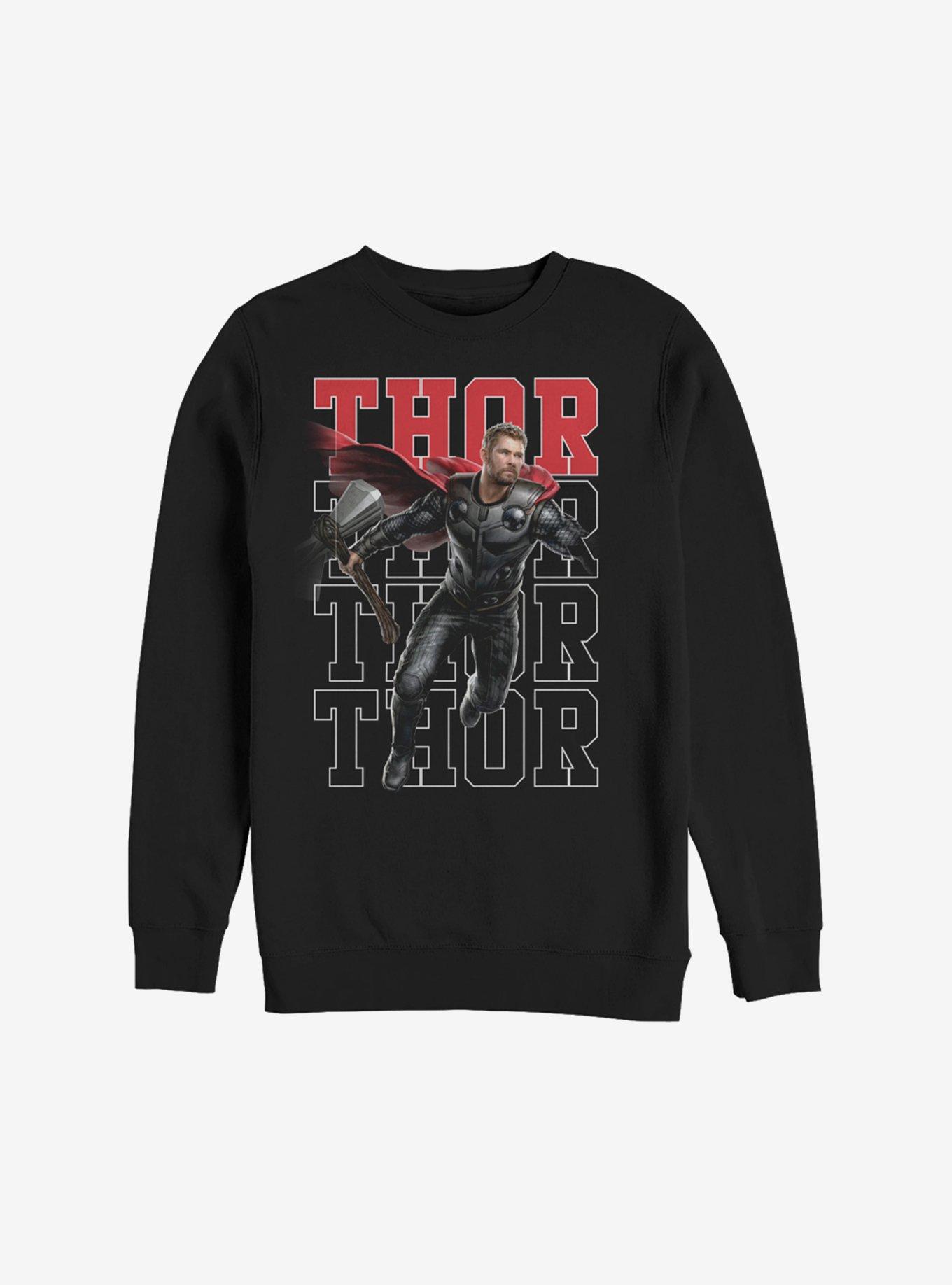 Marvel Avengers: Endgame Thor Heroic Shot Sweatshirt - BLACK | BoxLunch