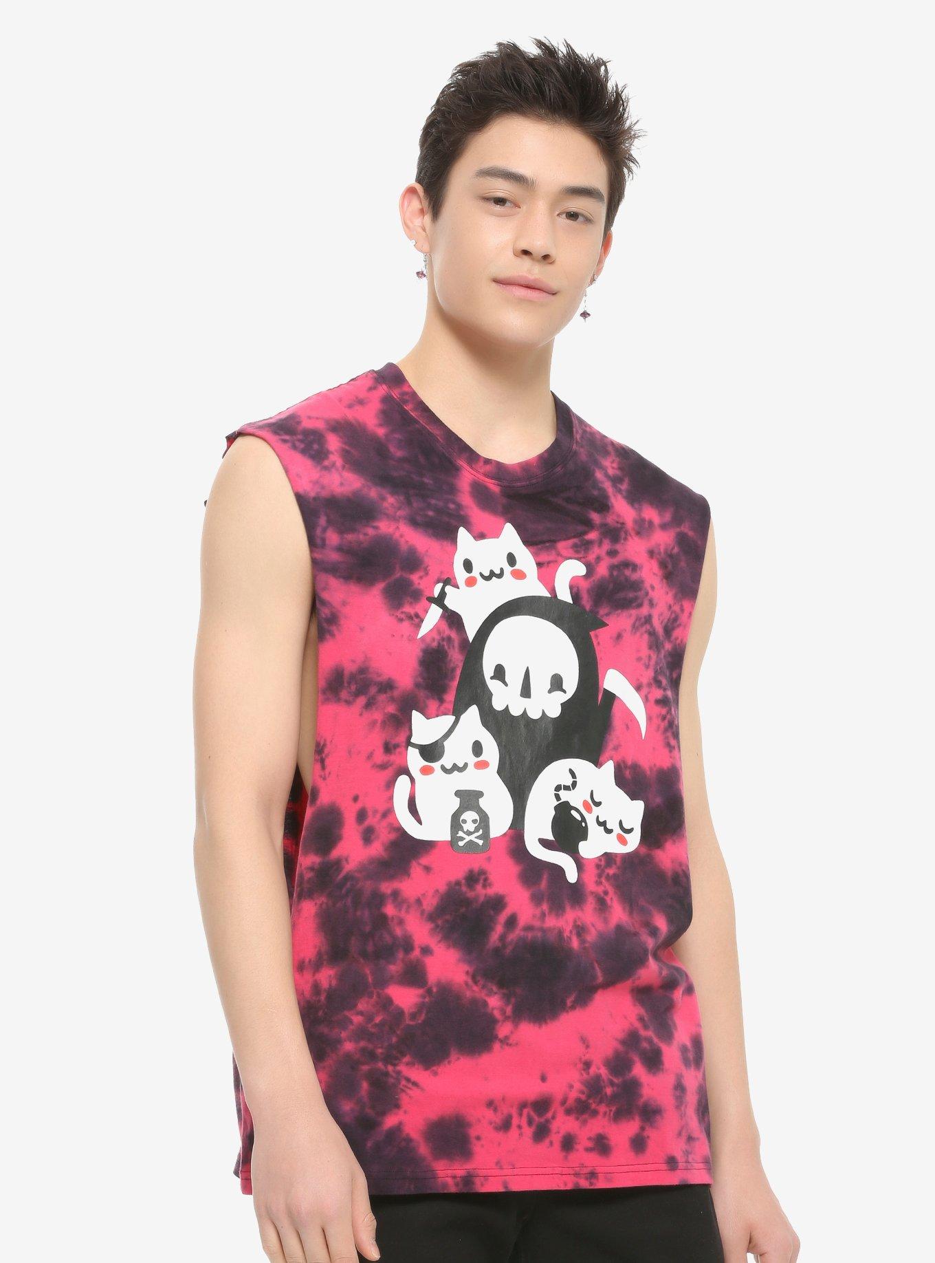 Death's Little Helpers Tie-Dye Muscle T-Shirt By Obinsun | Hot Topic