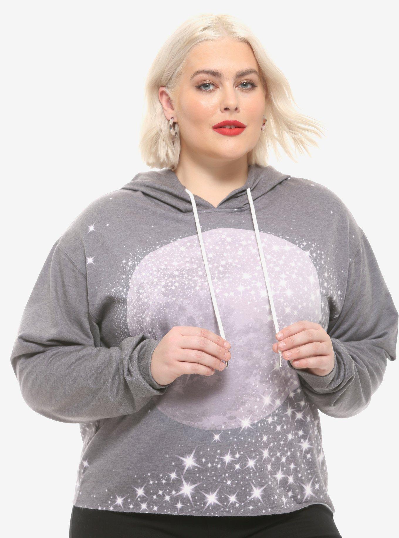 Moon Star Girls Crop Hoodie Plus Size | Hot Topic