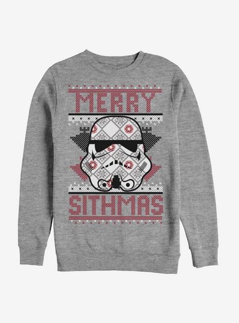 Star Wars Sith Christmas Pattern Sweatshirt - GREY | BoxLunch