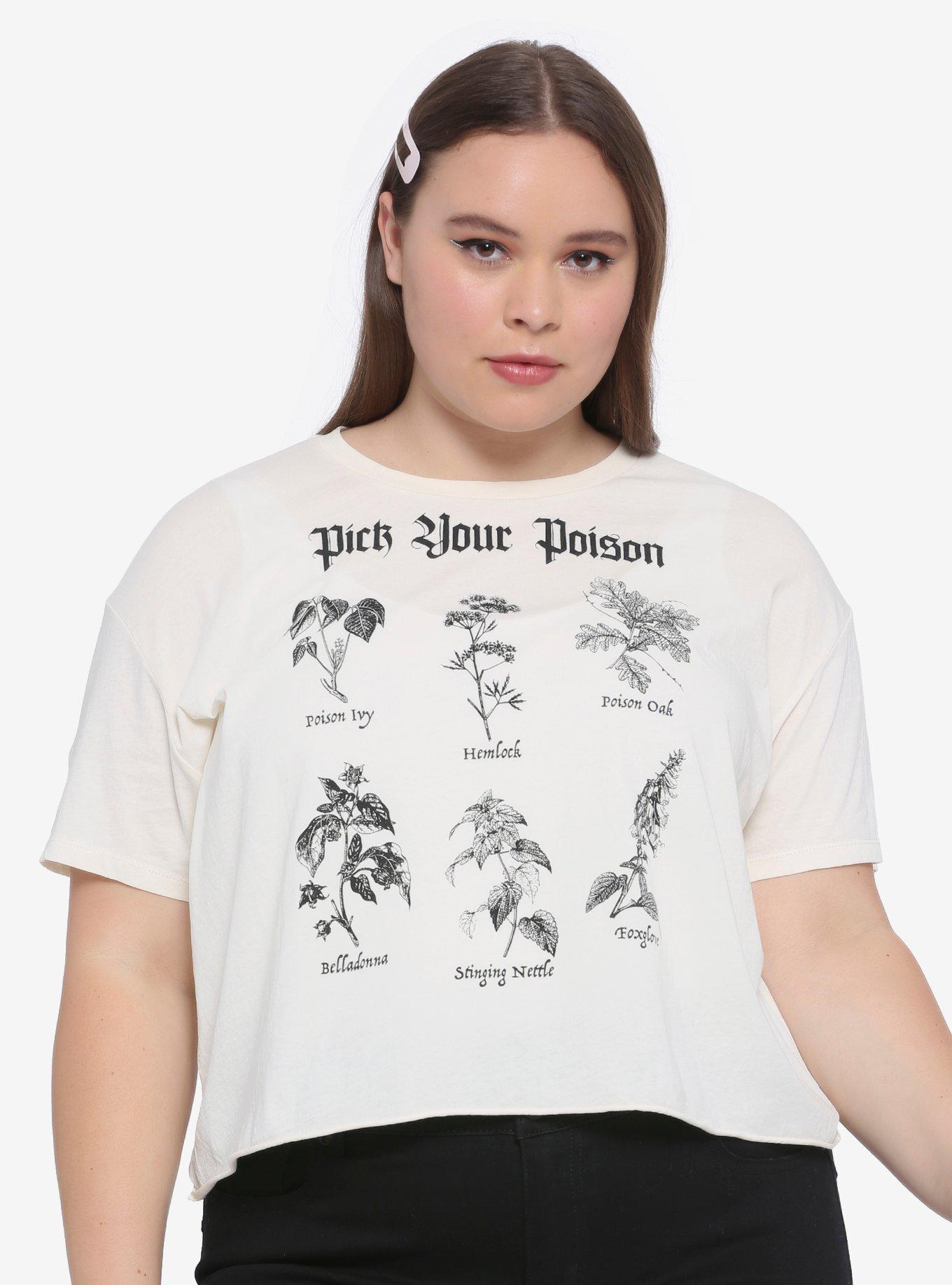 Pick Your Poison Plant Girls Crop T-Shirt Plus Size | Hot Topic