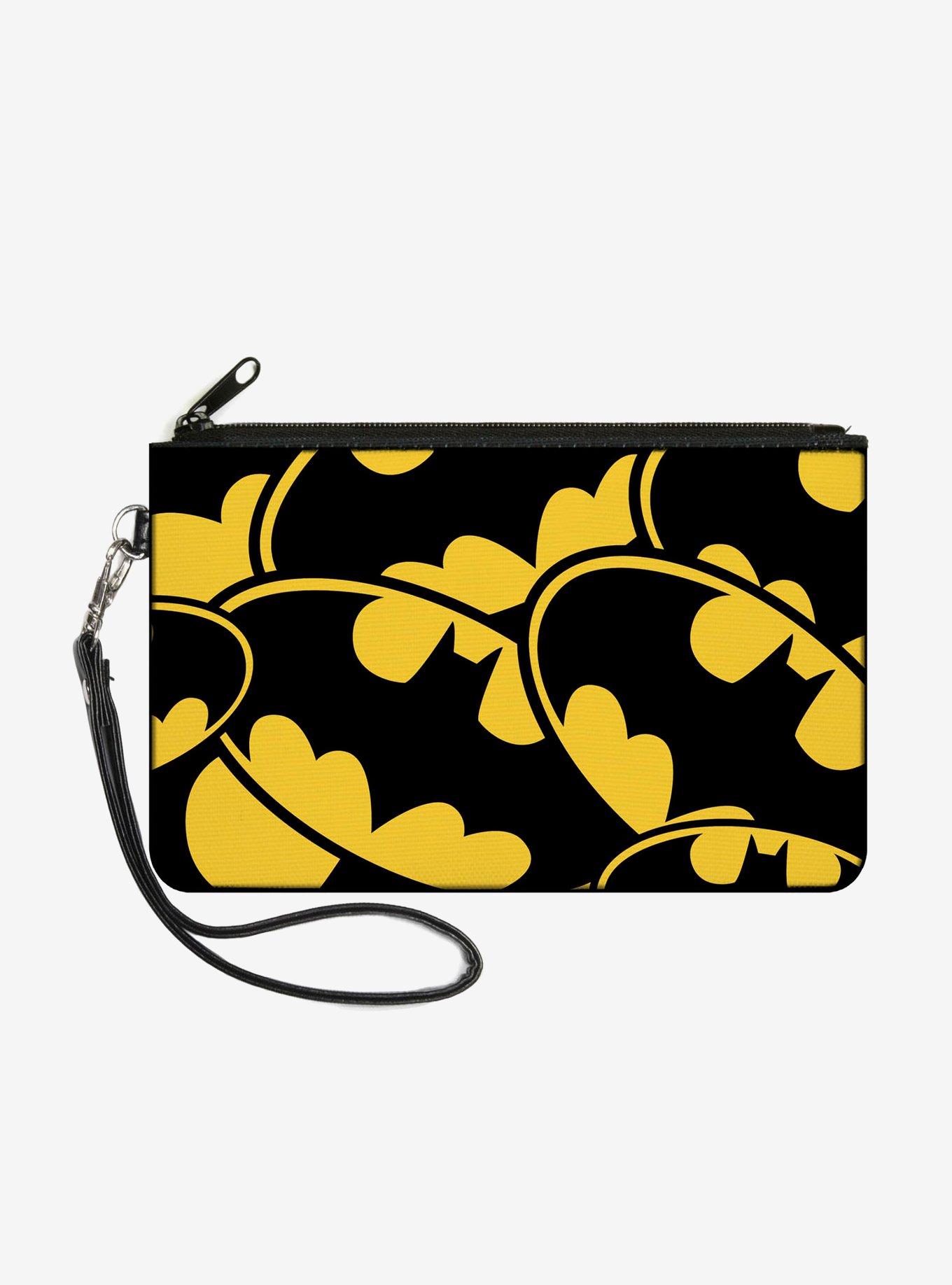 Hot Topic DC Comics Batman Bat Signals Wallet Canvas Zip Clutch | Mall ...
