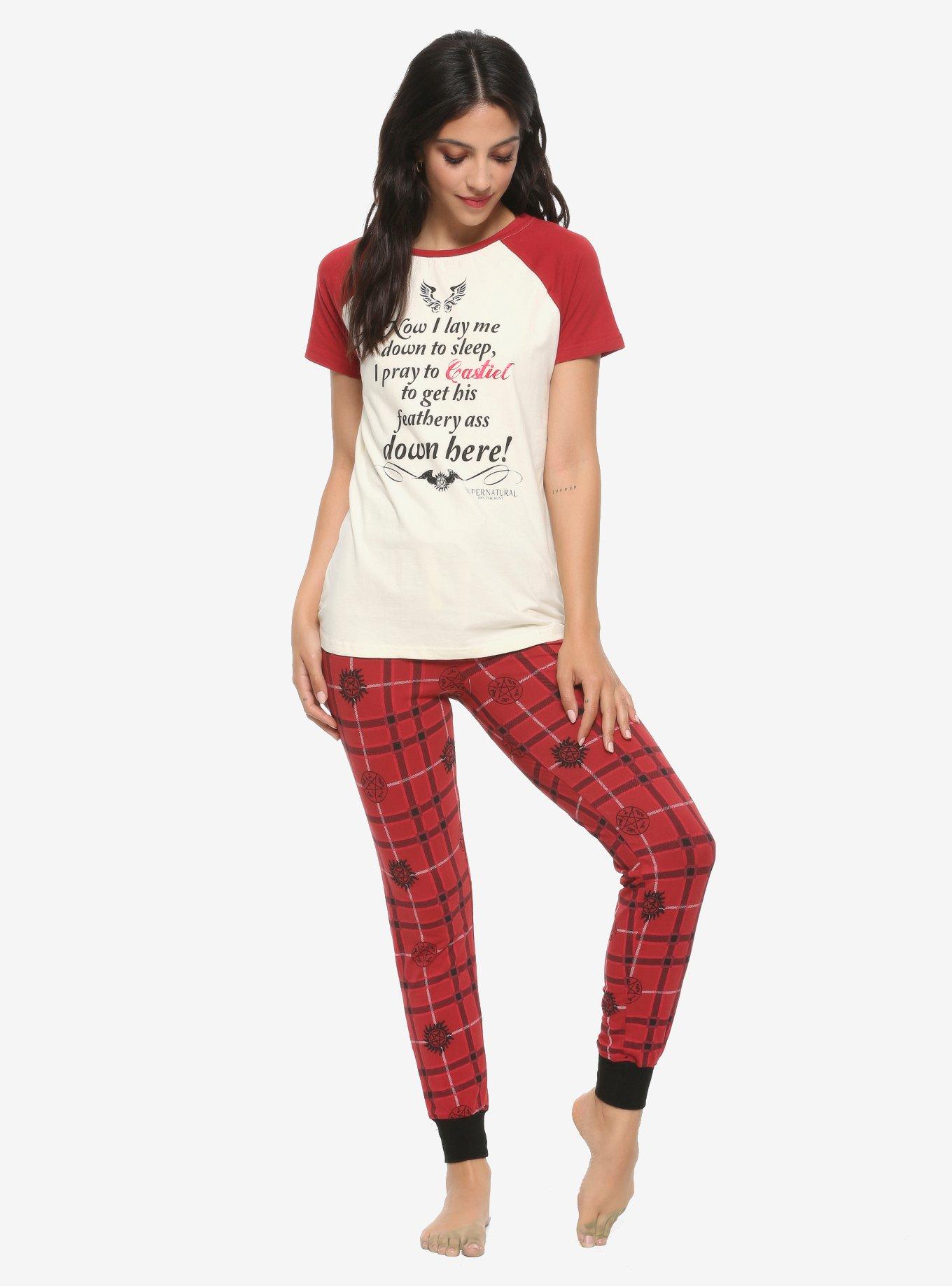 Supernatural Red Plaid Girls Sleep Set | Hot Topic