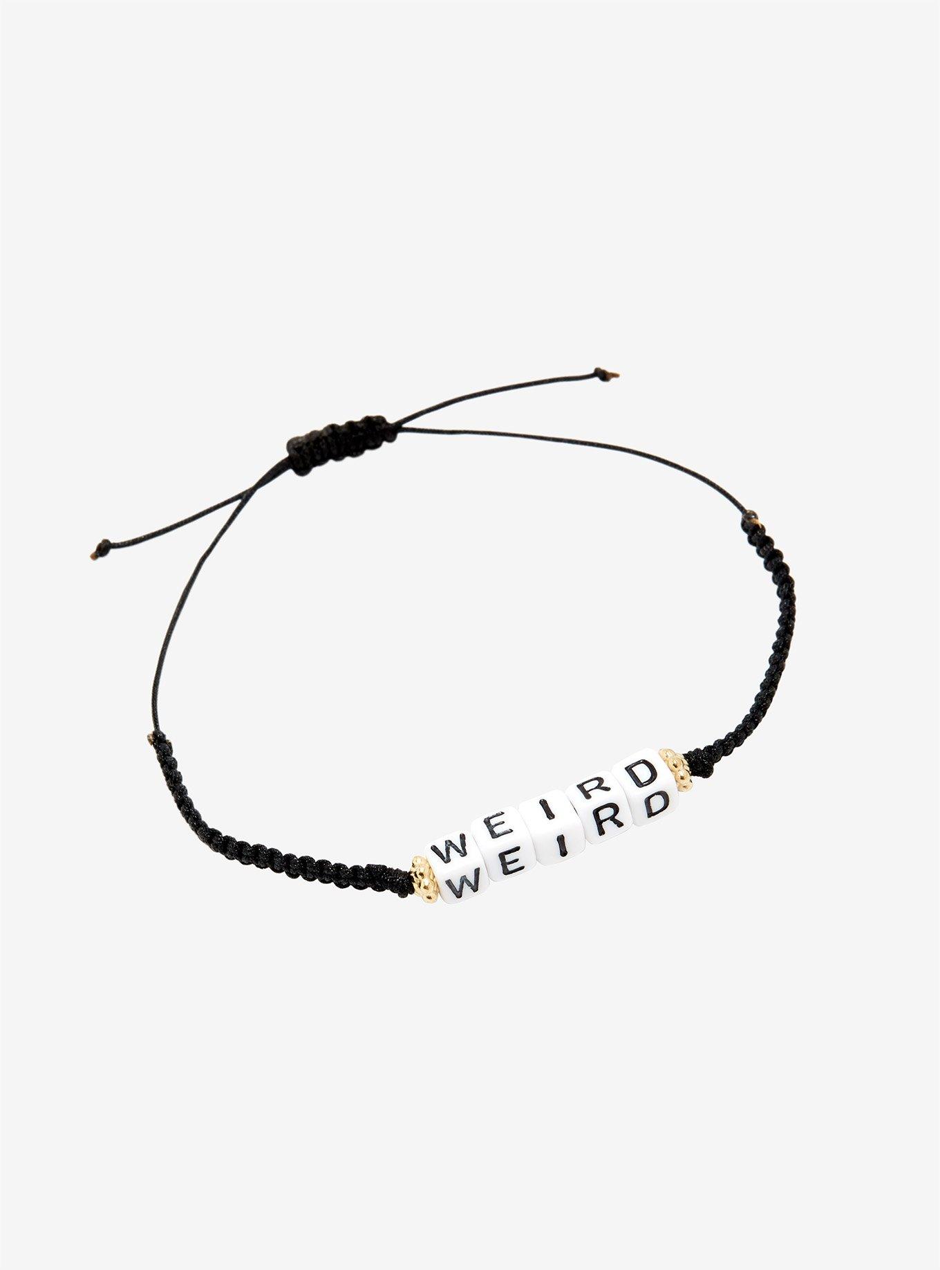 Weird Letter Bead Cord Bracelet | Hot Topic
