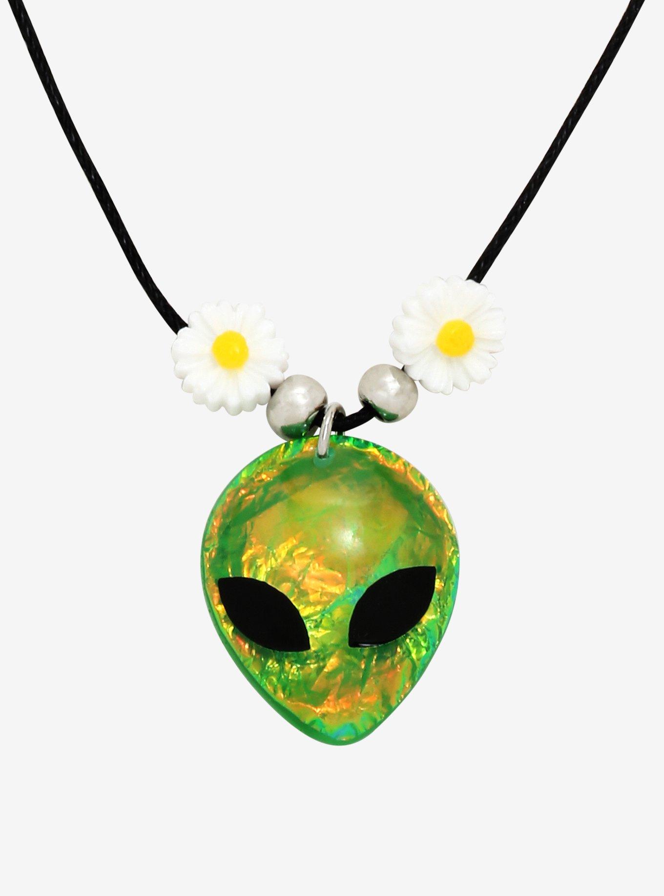 Alien Daisy Cord Necklace | Hot Topic