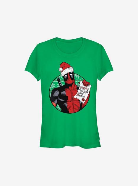 Marvel Deadpool Heroic Grandma Holiday Girls T-Shirt - GREEN | Hot Topic