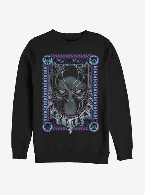 Marvel Black Panther Panther Card Sweatshirt - BLACK | Hot Topic