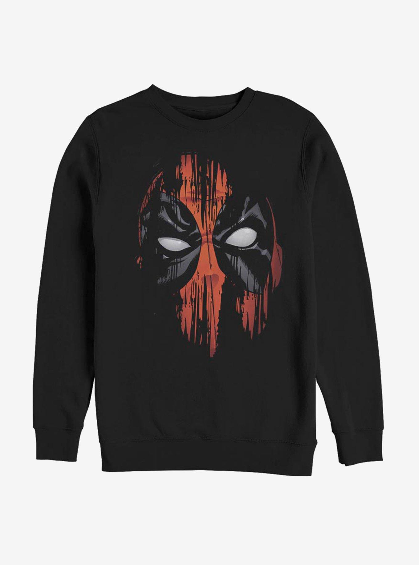 Marvel Deadpool Painted Face Sweatshirt - BLACK | Hot Topic