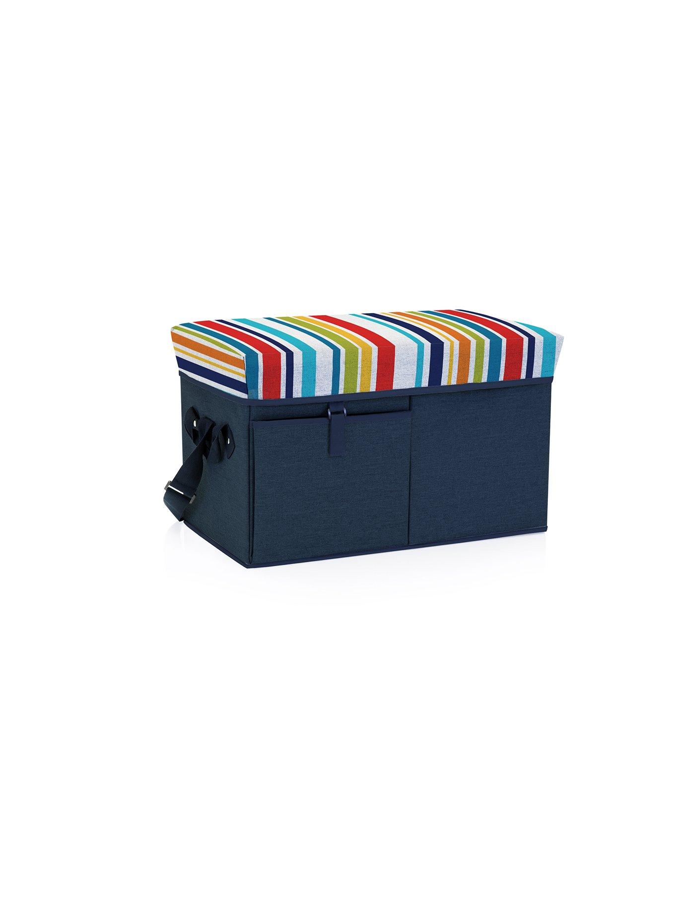 Ottoman Navy With Fun Stripe Print Portable Cooler | BoxLunch